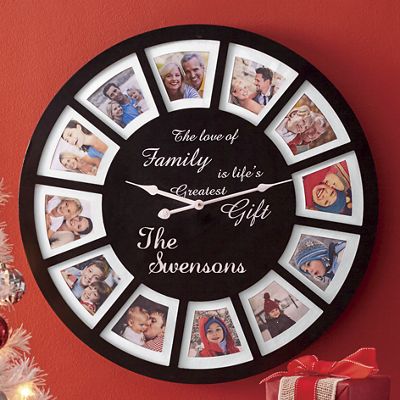 Personalized Photo Frame Clock from Seventh Avenue | DW743052
